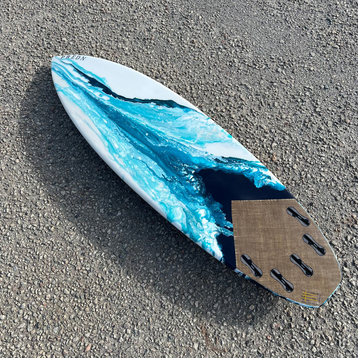 Predn Surf Co - Bobba surfboard 6'2" - Shortboard - Acrylic paint pour